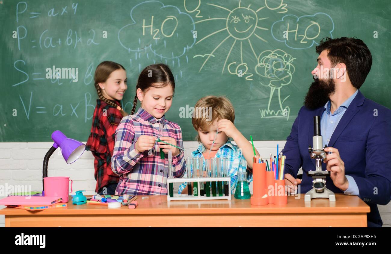 Science is always the solution. Observe reaction. School chemistry ...