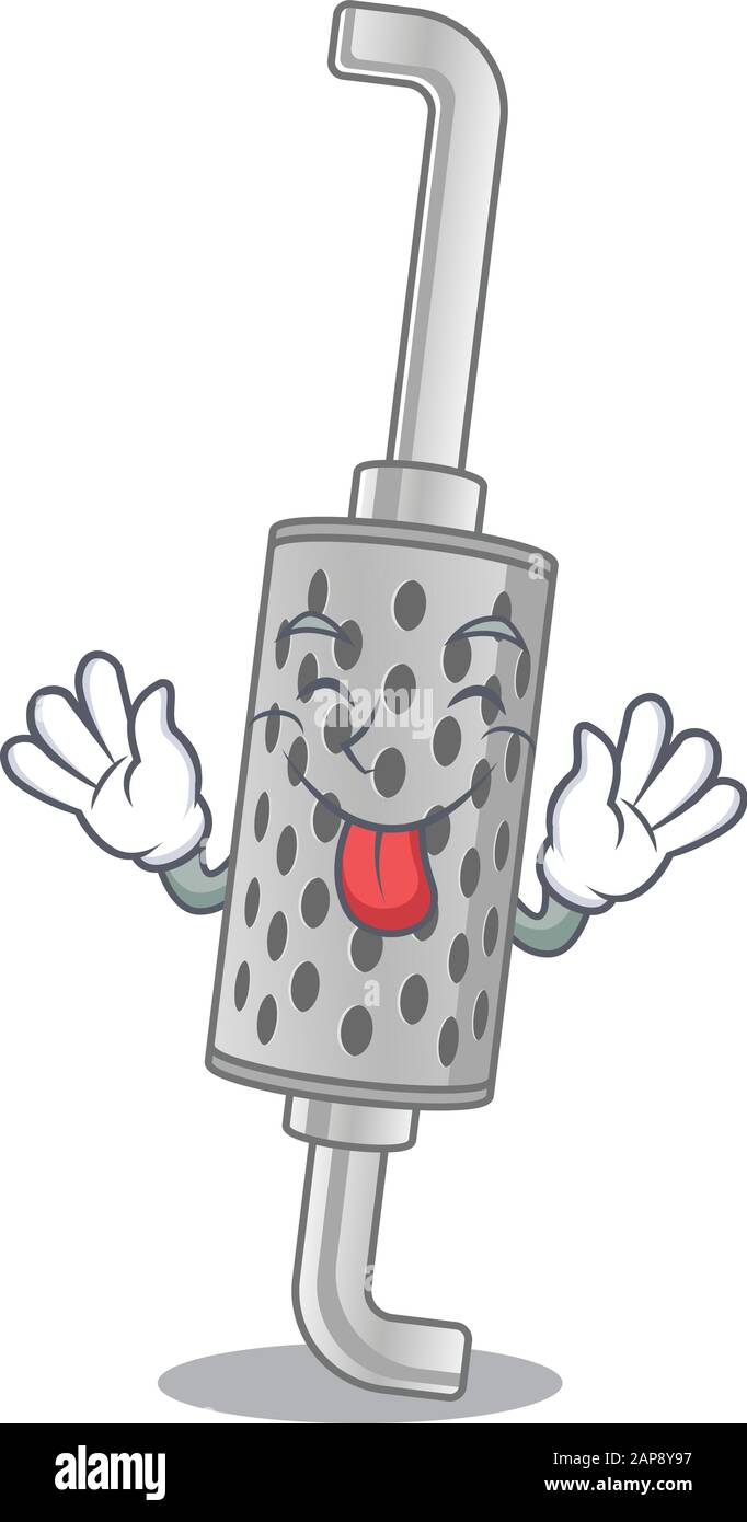 Cute exhaust pipe cartoon mascot style with Tongue out Stock Vector ...