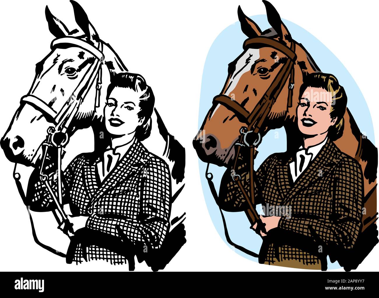 Equestrian rider female Stock Vector Images - Alamy