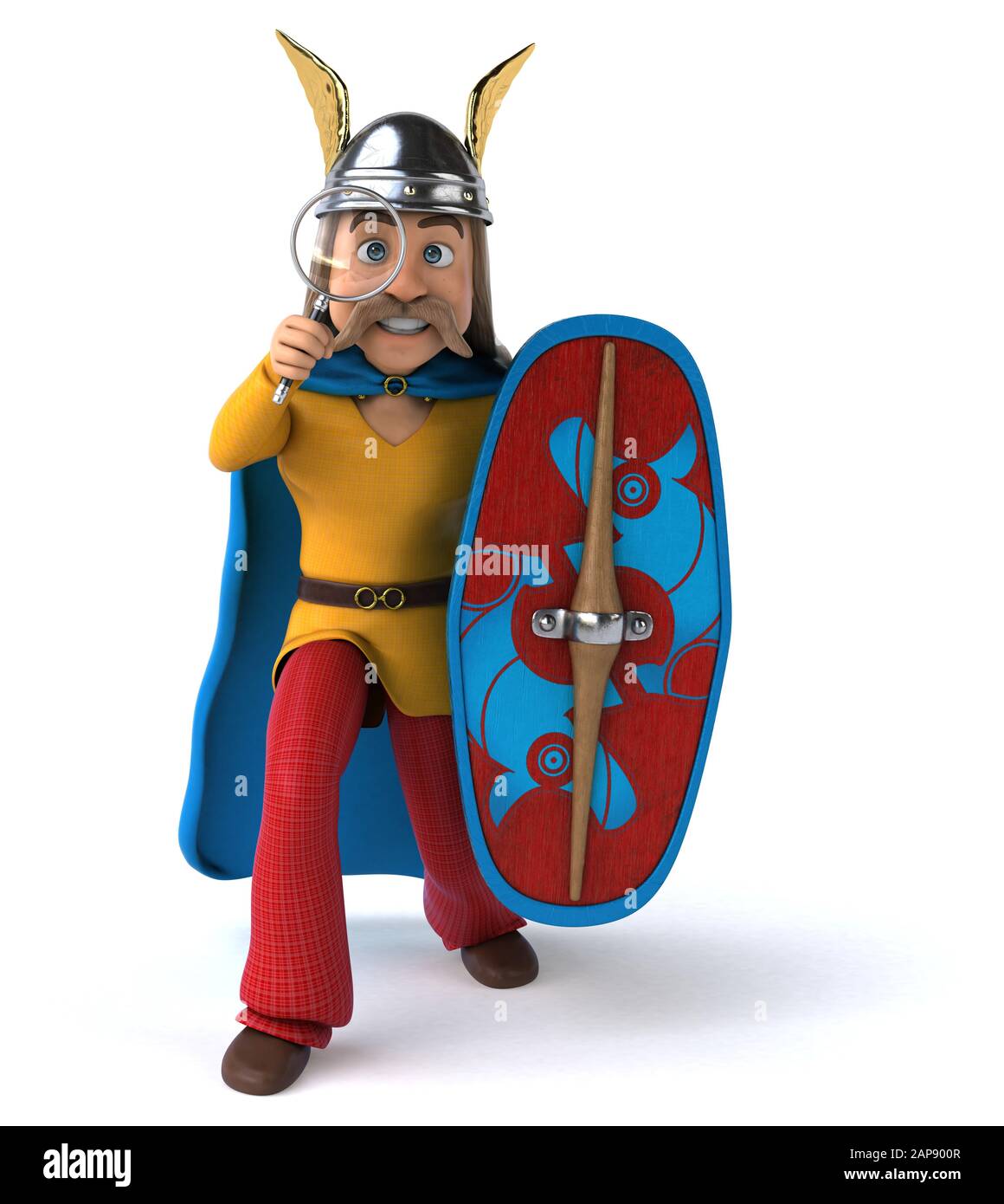 Fun gaulois - 3D Illustration Stock Photo - Alamy