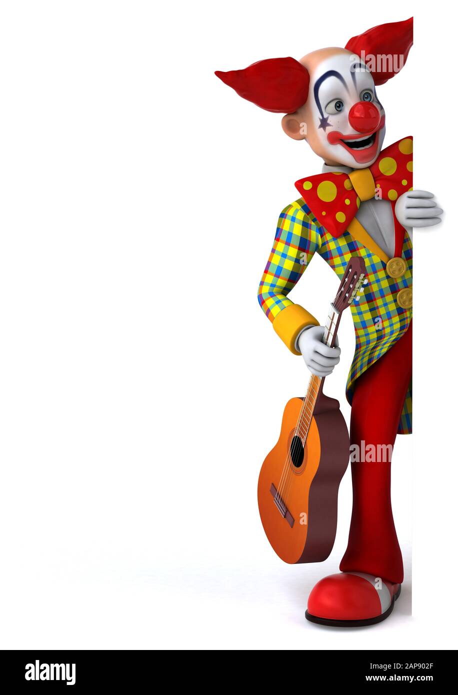 Fun clown - 3D Illustration Stock Photo - Alamy