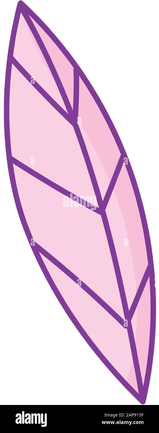 pink leaf foliage botanical ecology nature icon vector illustration ...