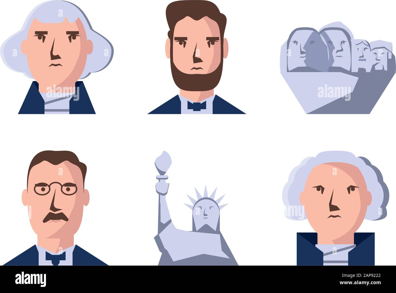 Usa presidents set design, United states america independence nation us ...