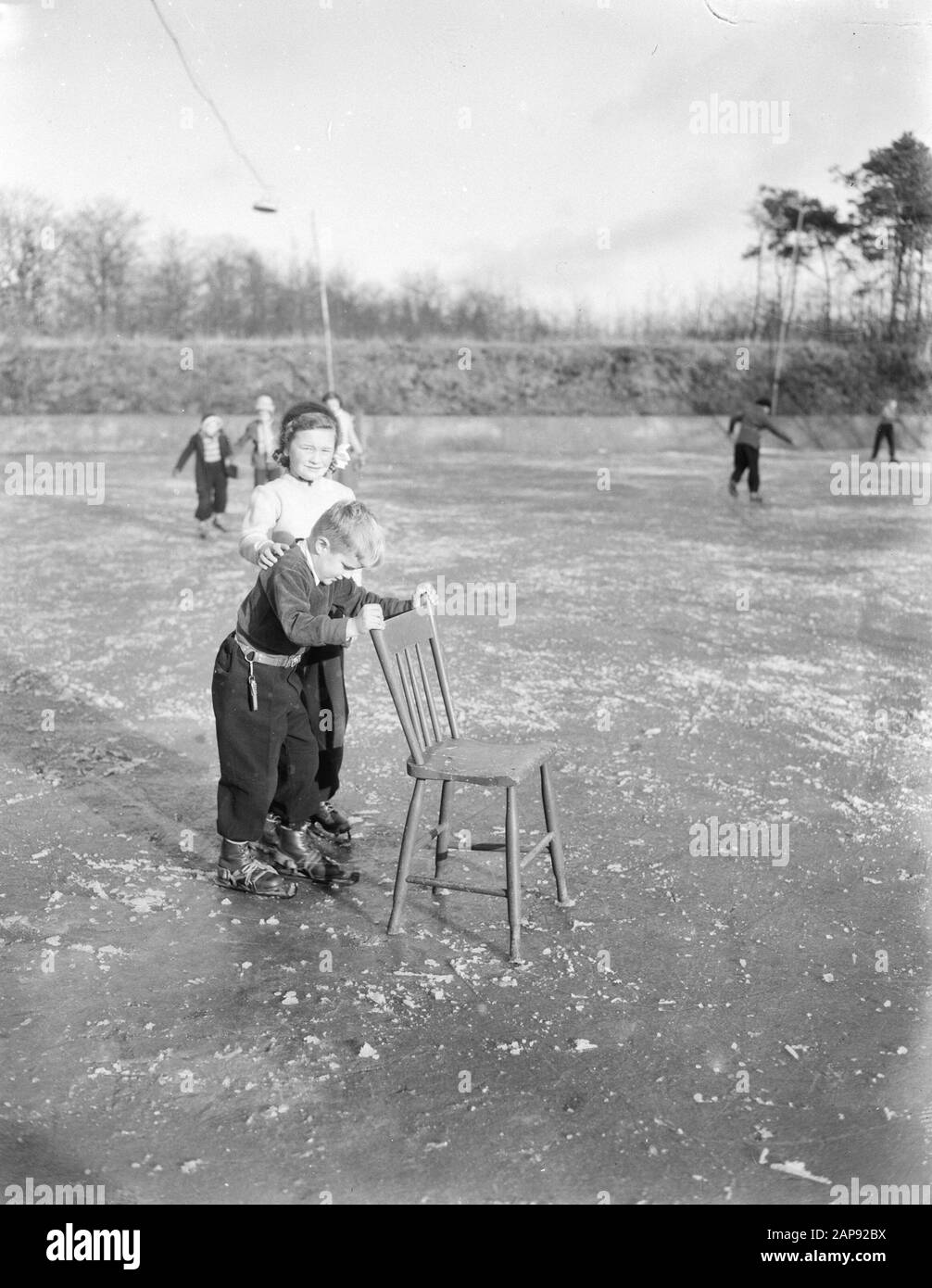 Outdoor ice rink in Black and White Stock Photos & Images - Alamy