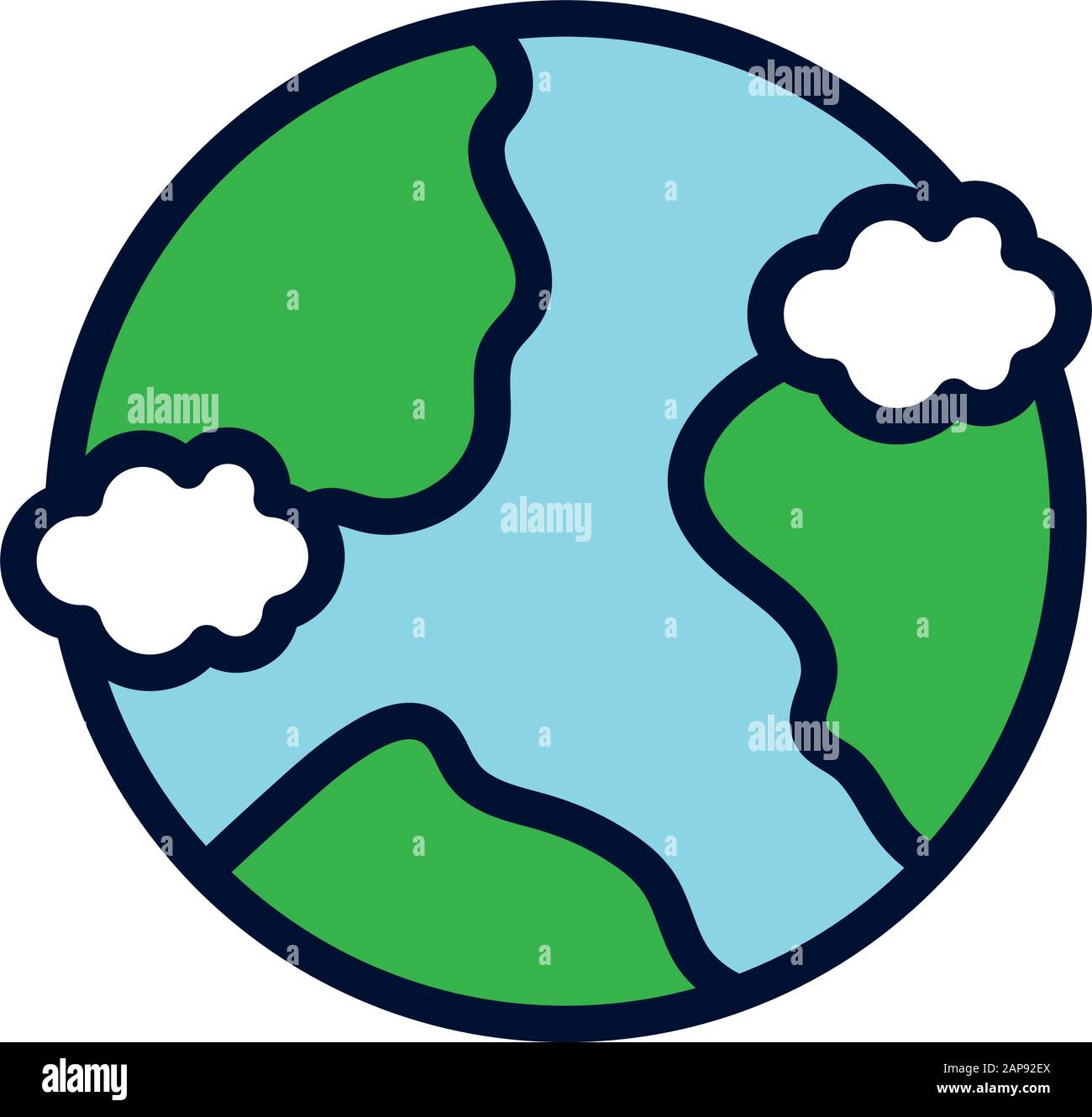 world save conservation ecology environment icon vector illustration ...