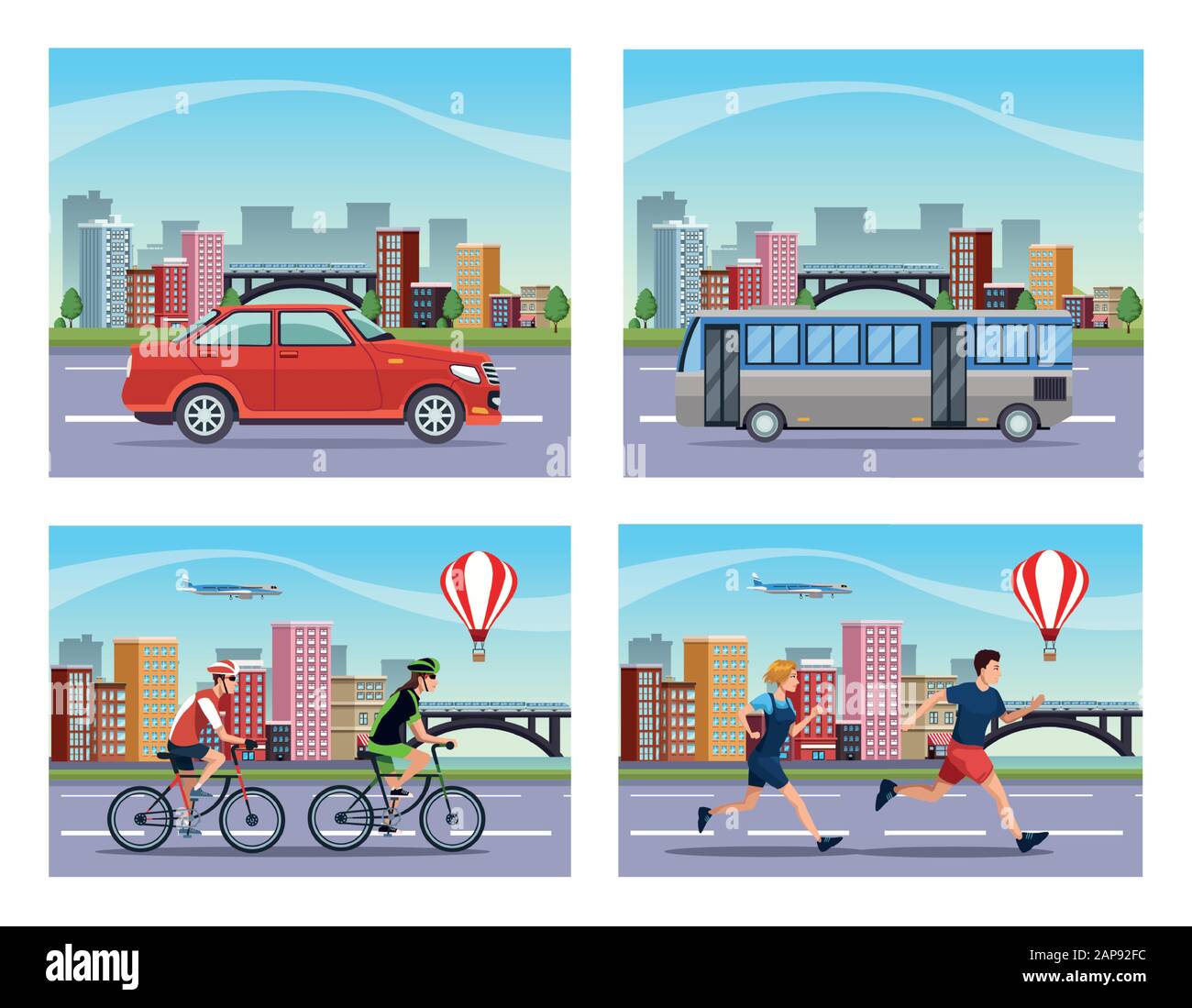 Woman bus exercise Cut Out Stock Images & Pictures - Alamy