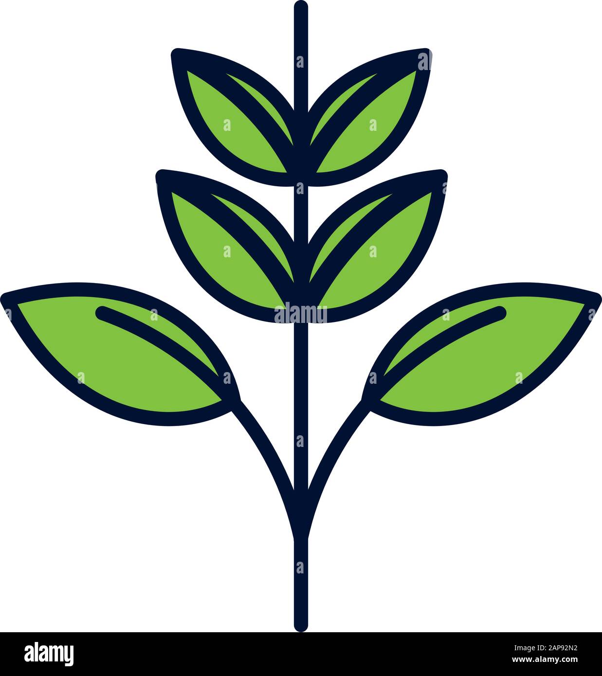 ecology environment saving plant foliage icon vector illustration Stock ...