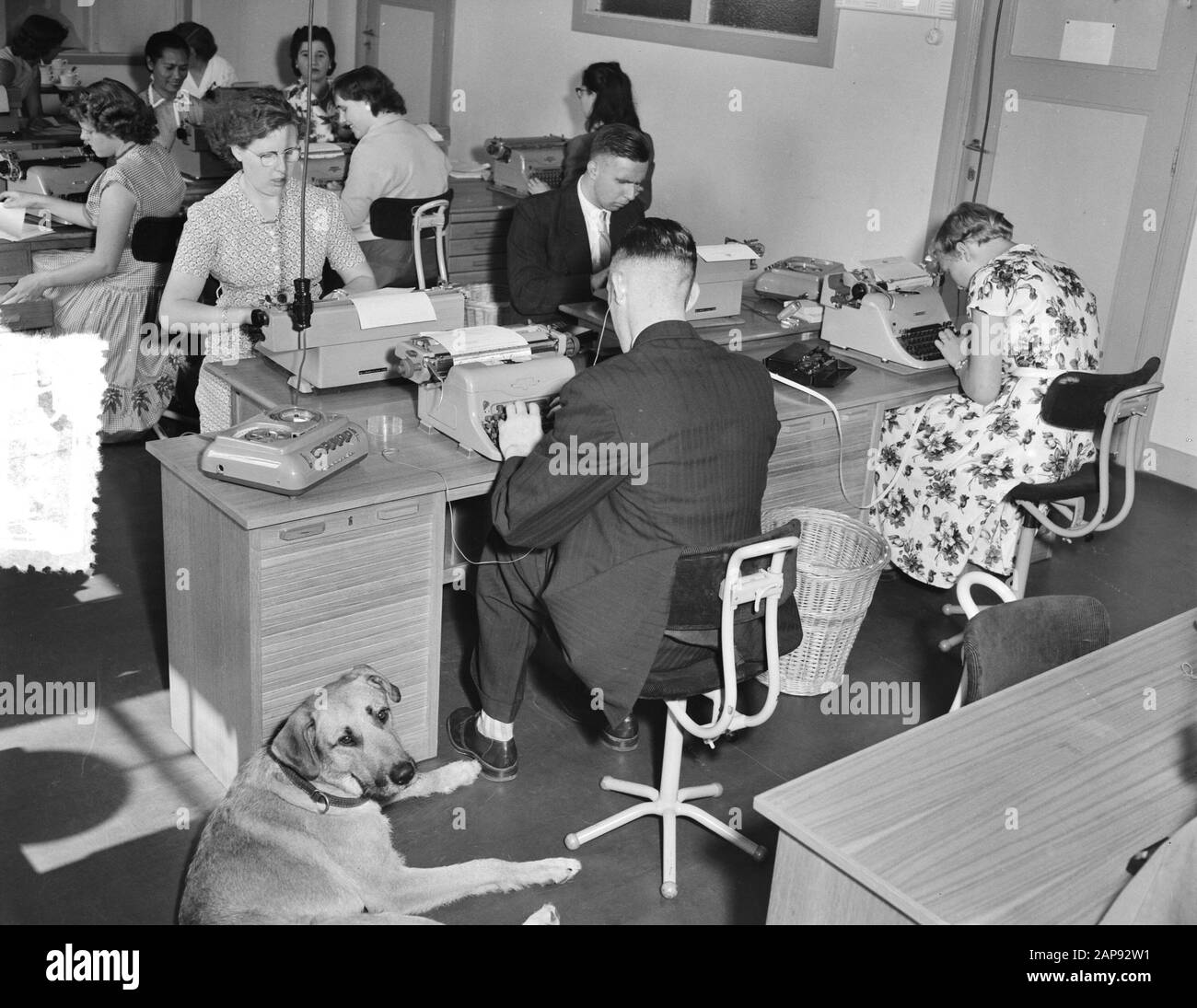 Blind male and female typists at Ministry of Work Date: September 1 ...