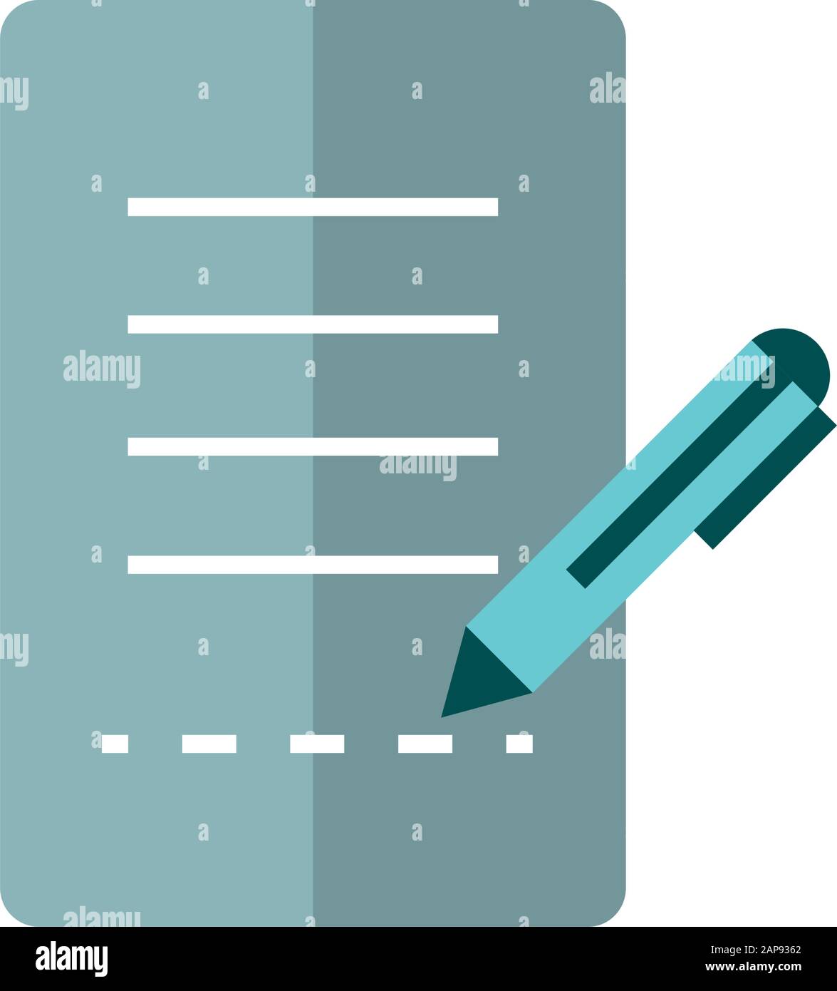 paper writing business commerce shopping vector illustration Stock ...