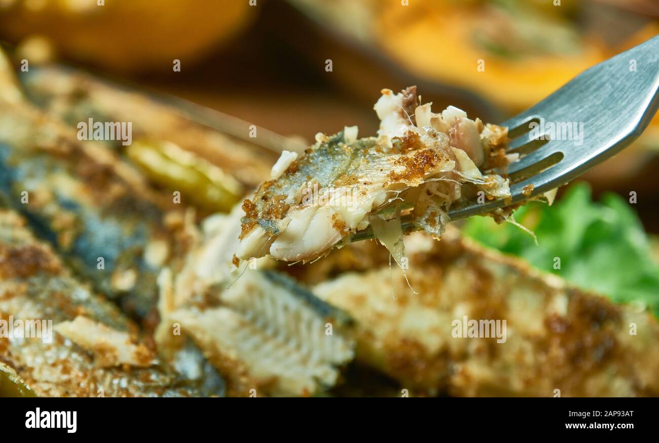 Turkish-Style Fried Fried Anchovy - Hamsi Tava, Turkish Food Stock ...