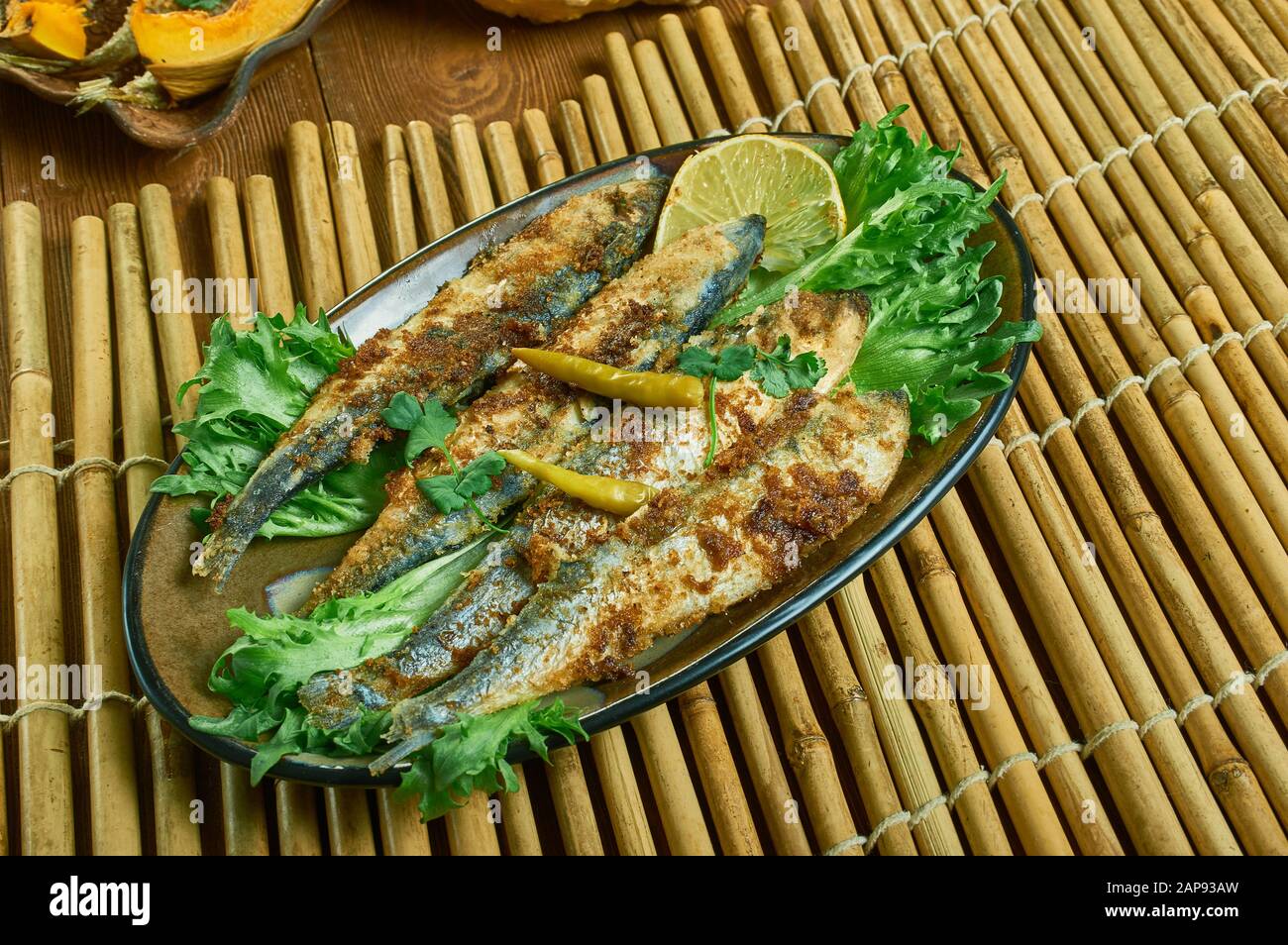 Turkish-Style Fried Fried Anchovy - Hamsi Tava, Turkish Food Stock ...
