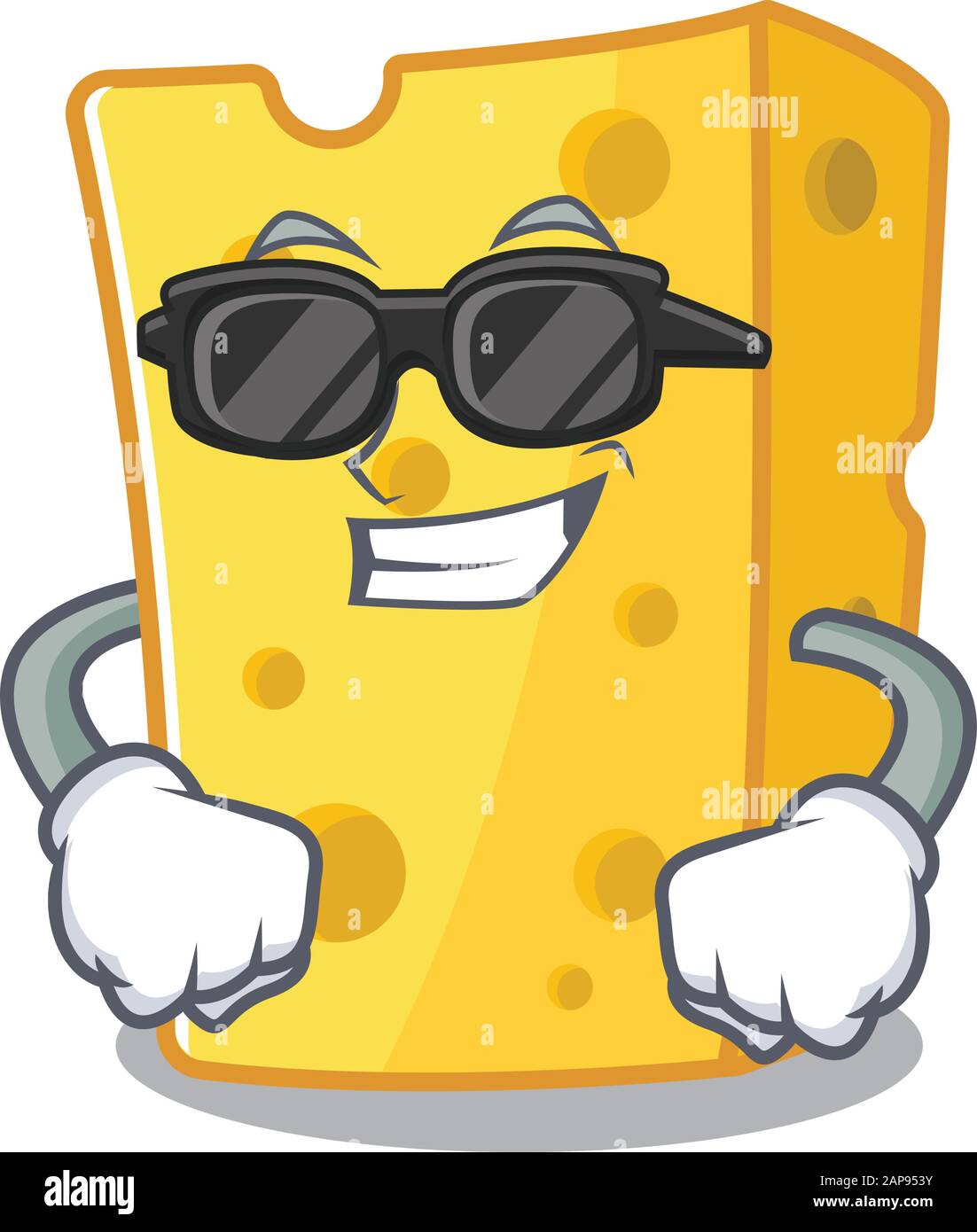 Super cool emmental cheese character wearing black glasses Stock Vector ...
