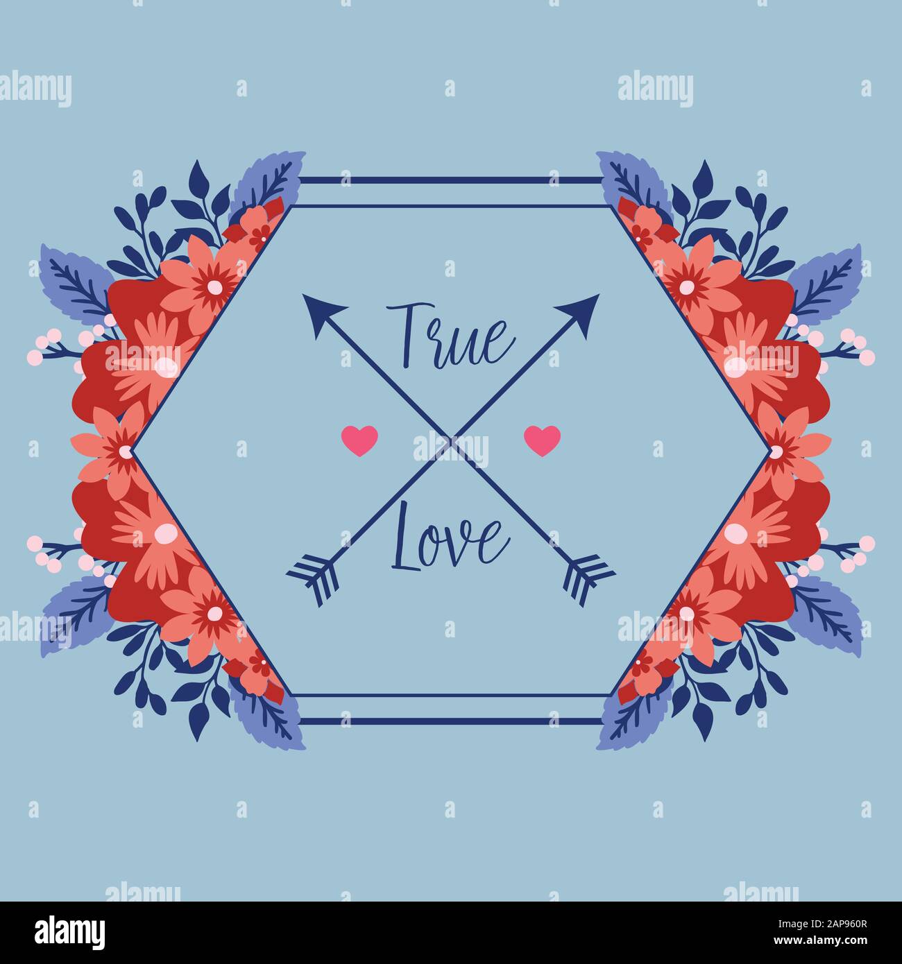 Invitation card wallpapers design for true love, with romantic leaf and ...