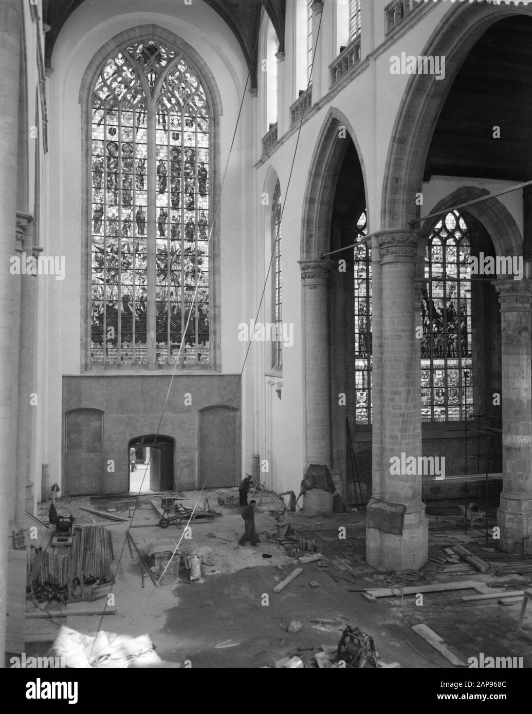 Delft, Old or St. Hippolytus church. Interior of the northern ...