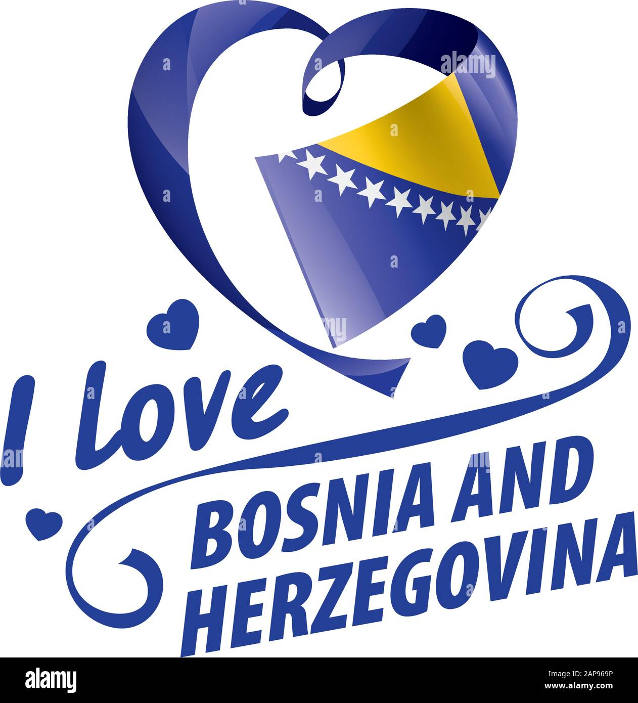 Bosnian Flag Heart