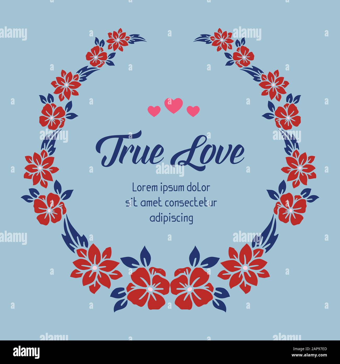 Beautiful decorative of leaf and red wreath frame, for seamless true ...