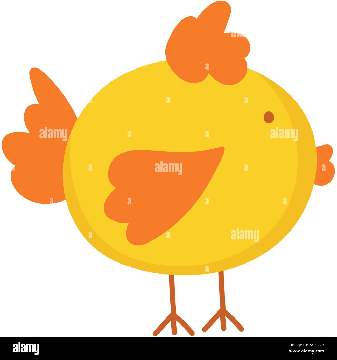 chicken bird domestic farm animal cartoon vector illustration Stock ...