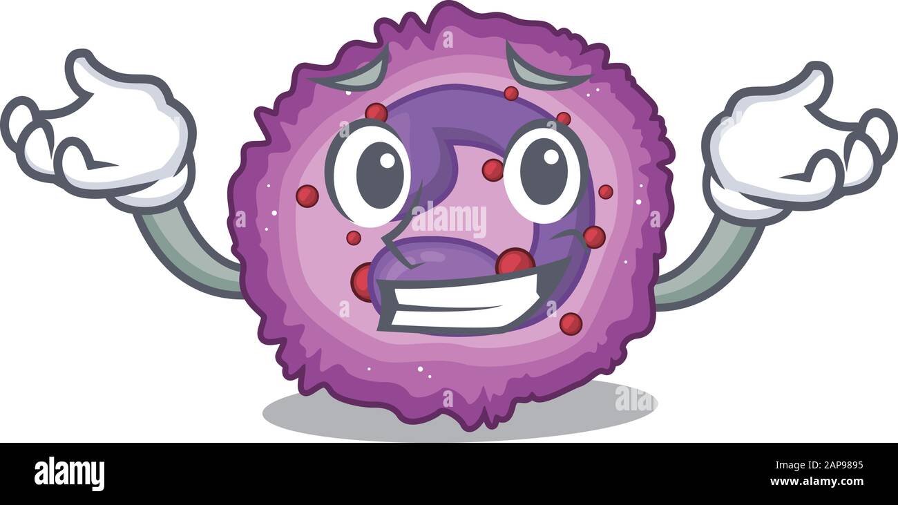 Super Funny Grinning eosinophil cell mascot cartoon style Stock Vector ...