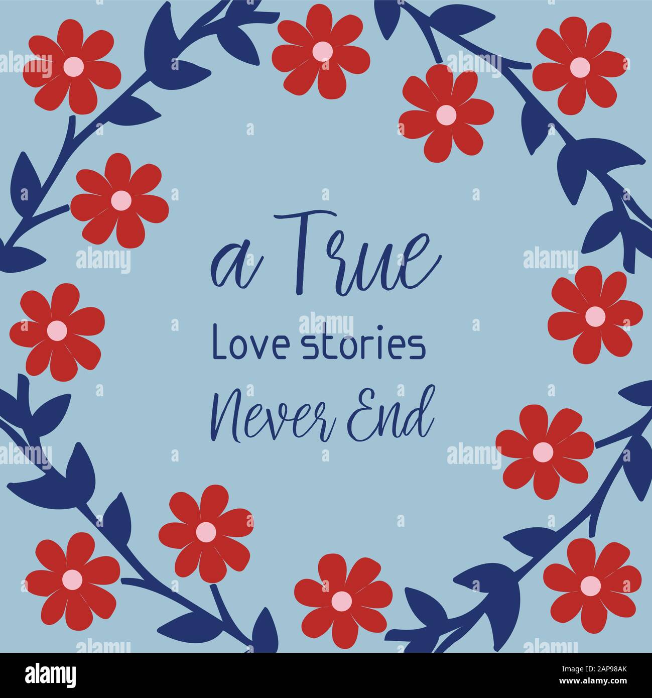 The true love greeting card template decoration, with romantic of leaf ...