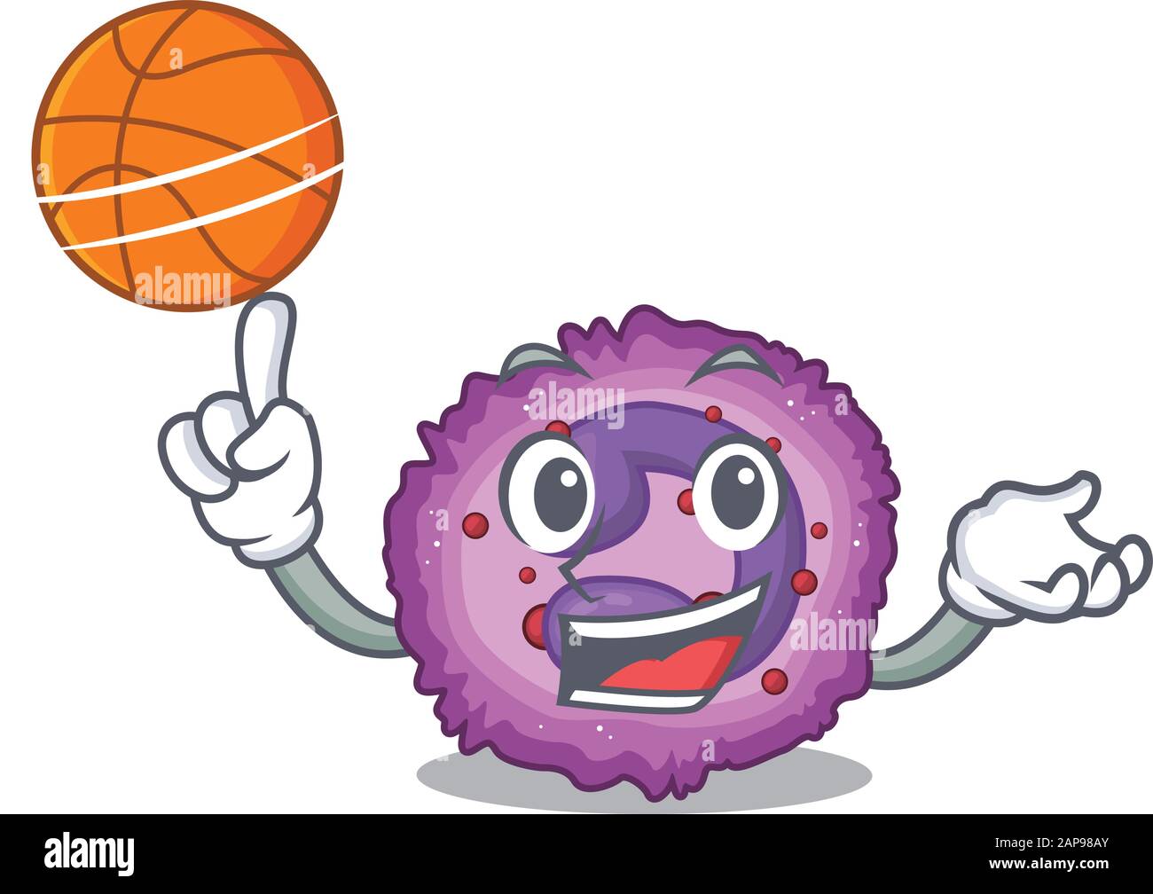 A mascot picture of eosinophil cell cartoon character playing ...