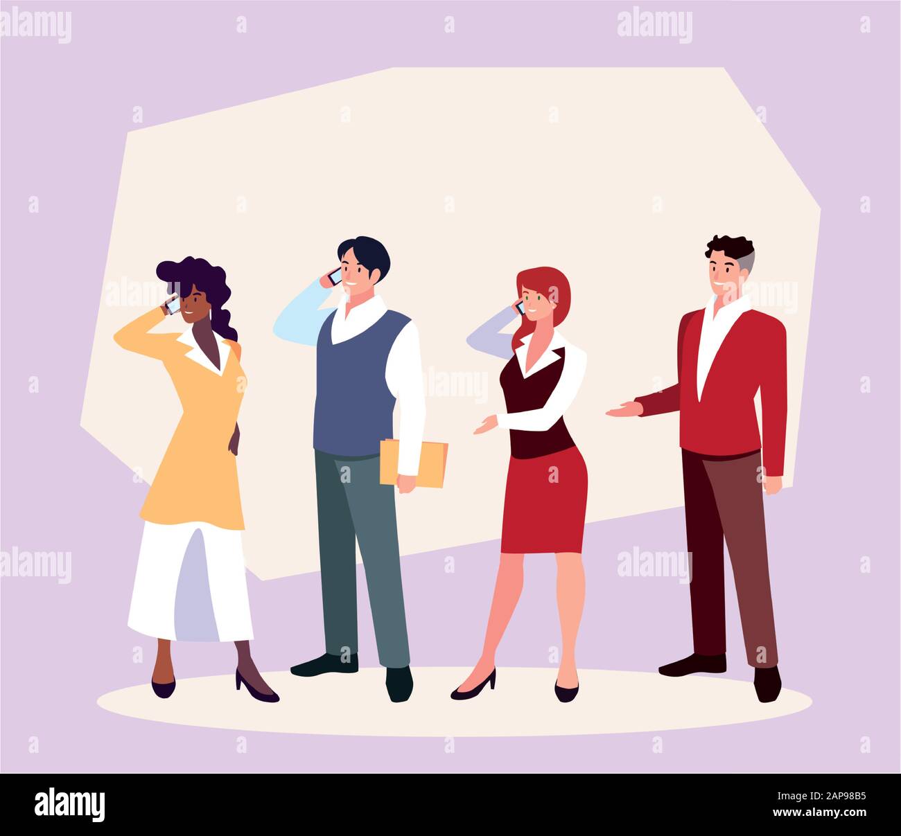 group of people business standing , business professional people vector ...