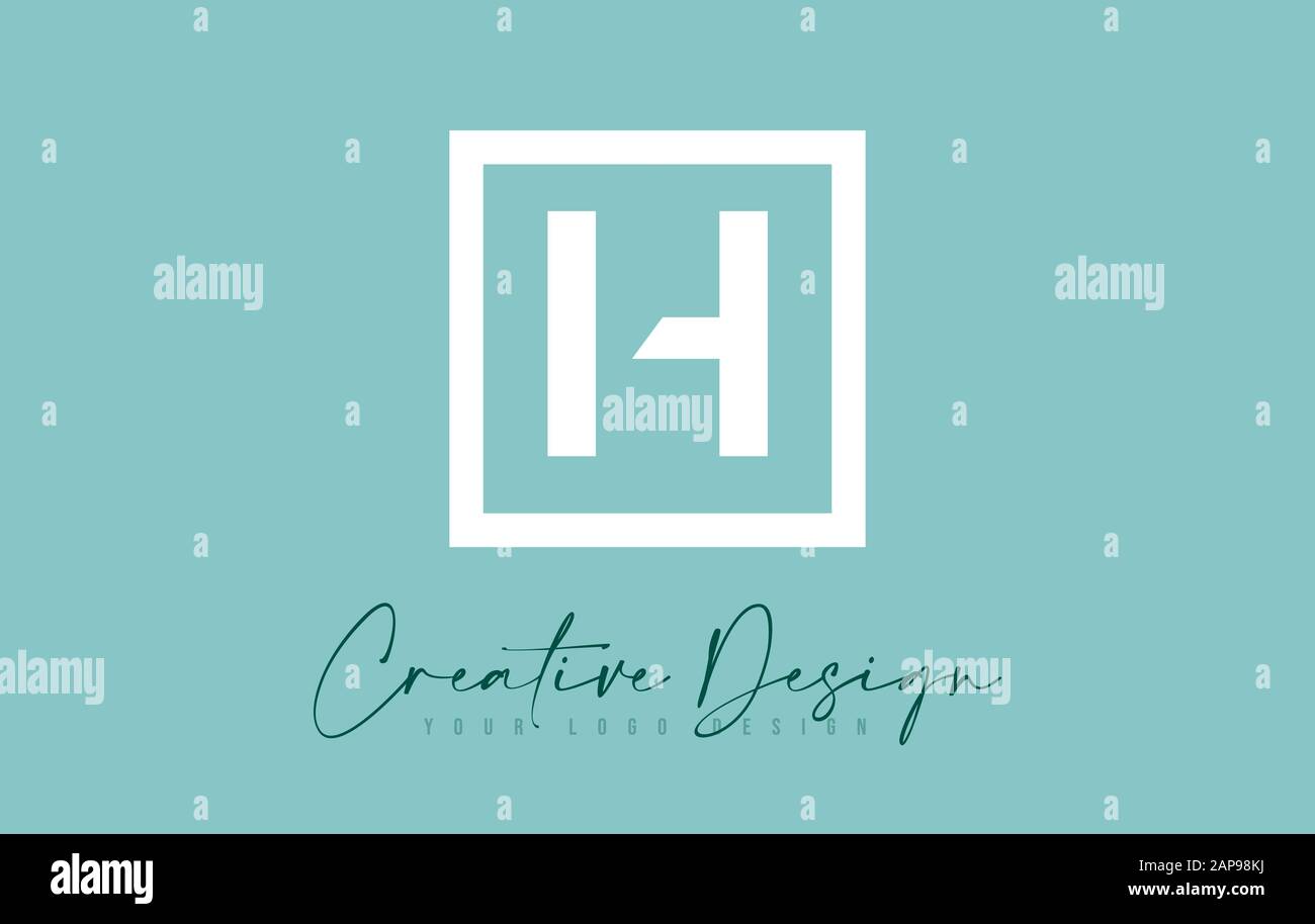 H Letter Icon Design With Creative Modern Look and Teal Background ...