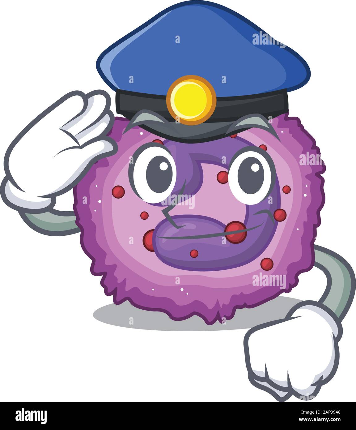 Eosinophil cell Cartoon mascot performed as a Police officer Stock ...