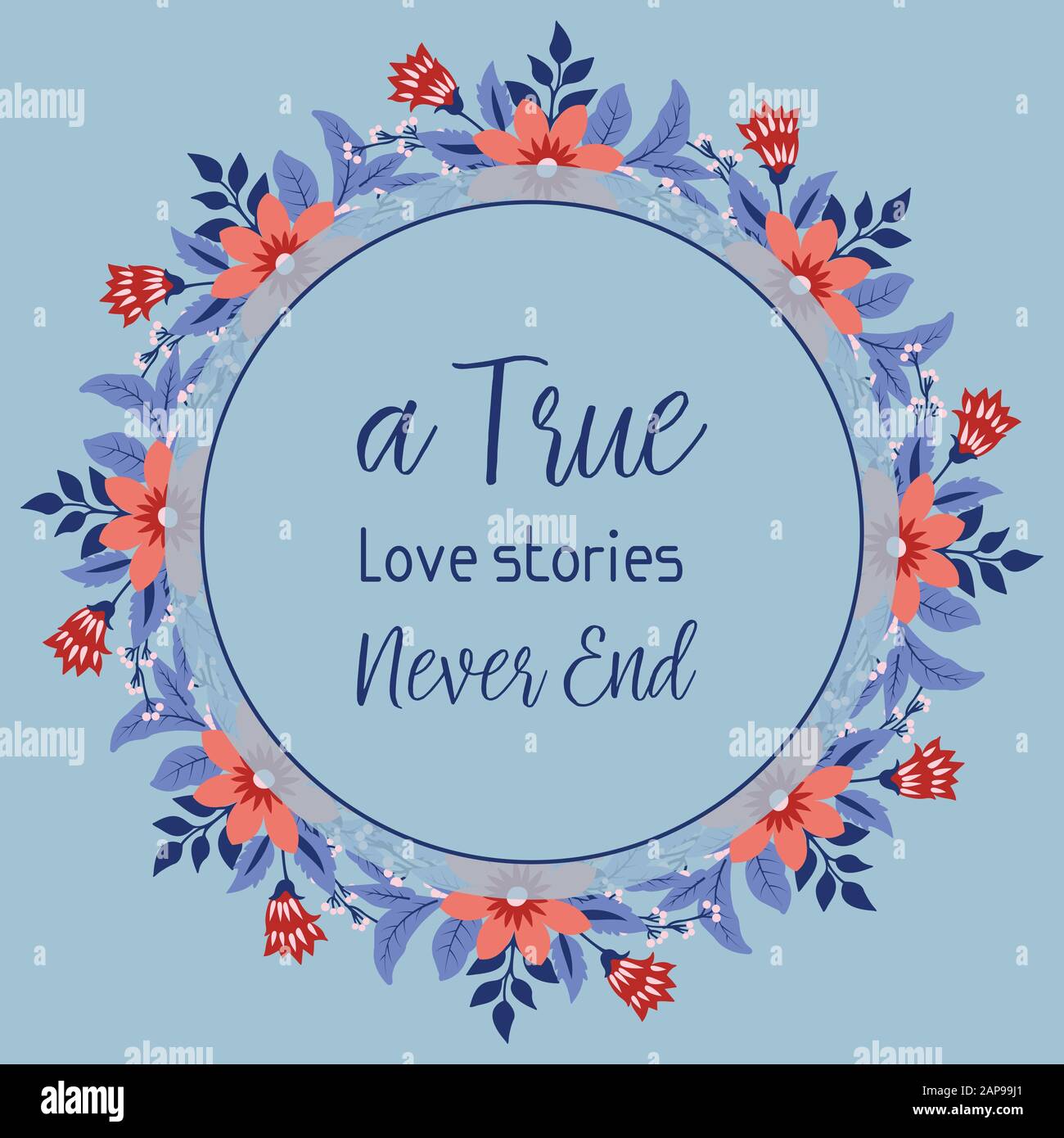 Beautiful shape of leaf and red flower frame, for romantic true love ...