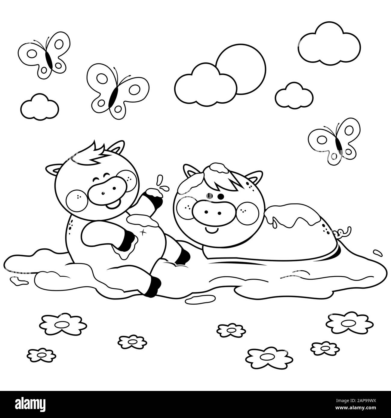 Mud Puddle Coloring Pages