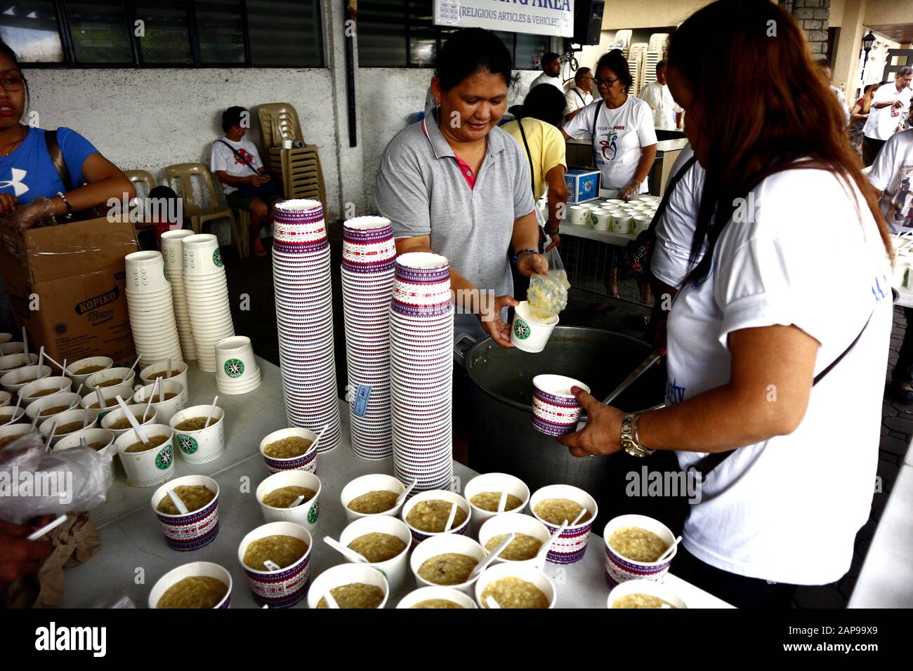 Antipolo City, Philippines - January 18, 2020: Volunteers of an a non ...