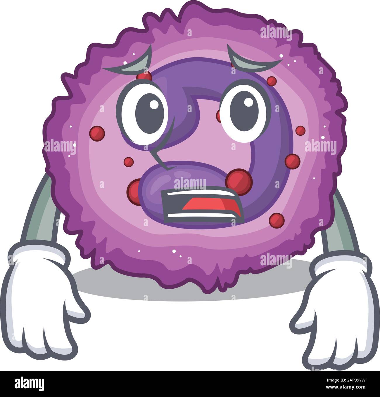 A picture of eosinophil cell showing afraid look face Stock Vector ...