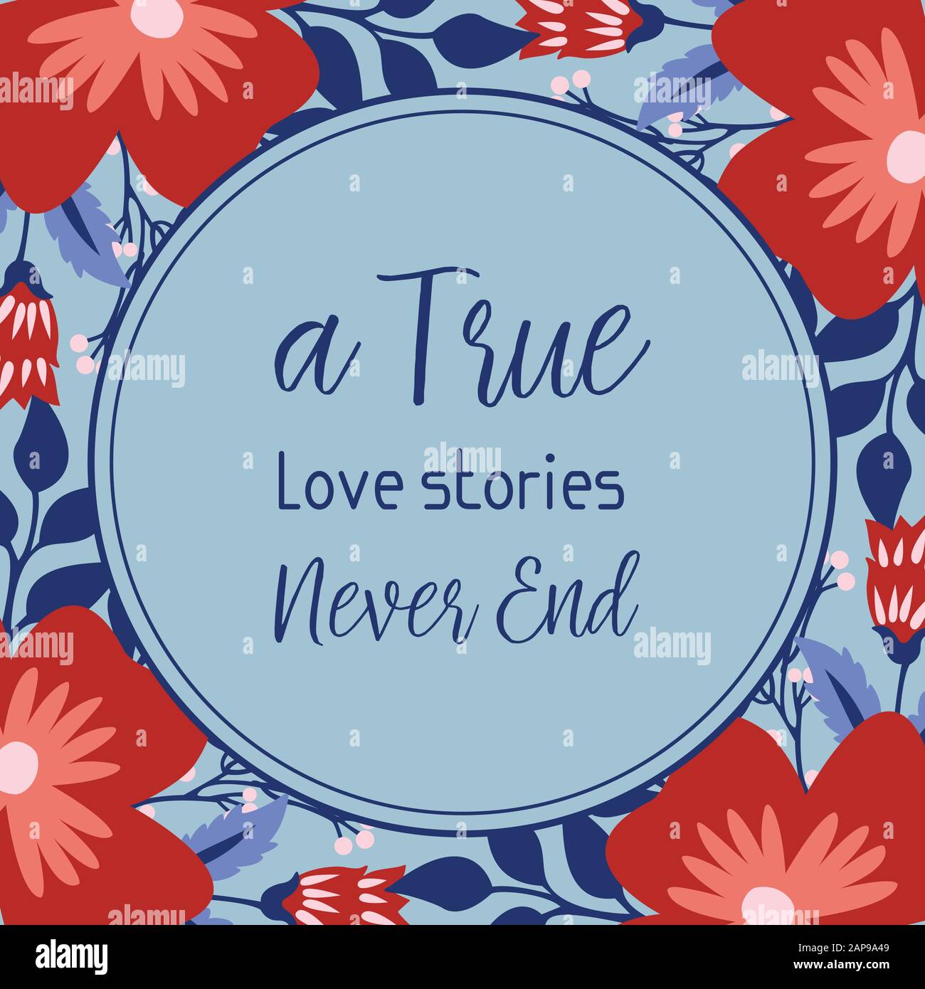 Decorative Frame With Vintage Of Leaf And Red Wreath For Elegant True Love Greeting Card