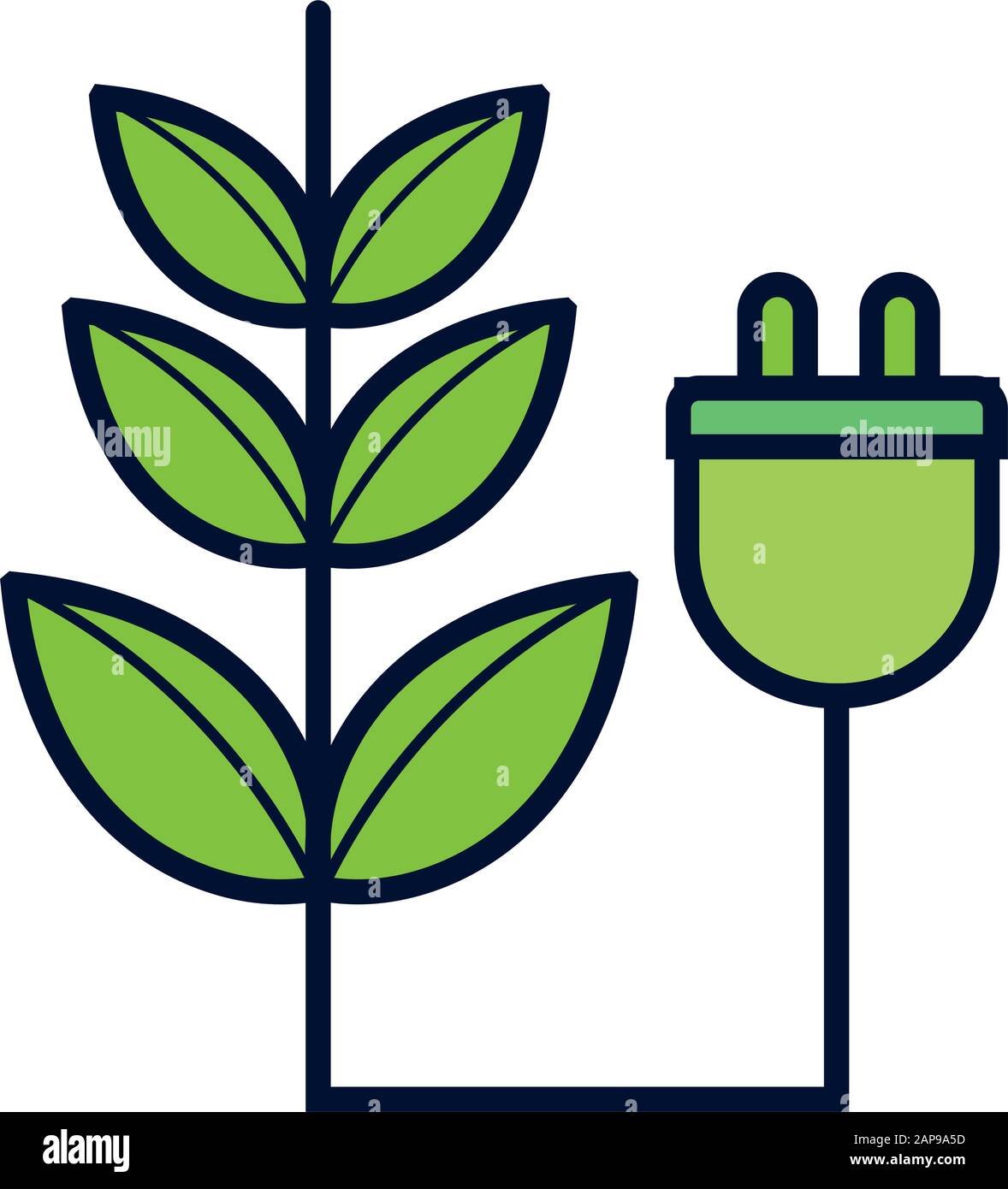 energy plant electricity power ecology environment icon vector ...