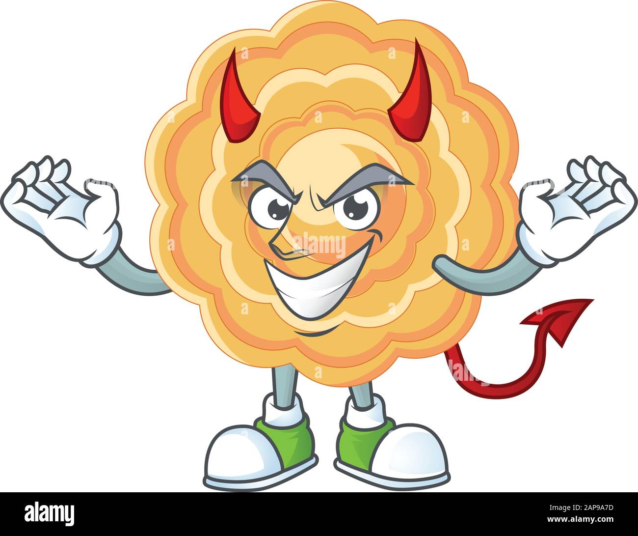 Devil chinese mooncake Cartoon character design style Stock Vector ...