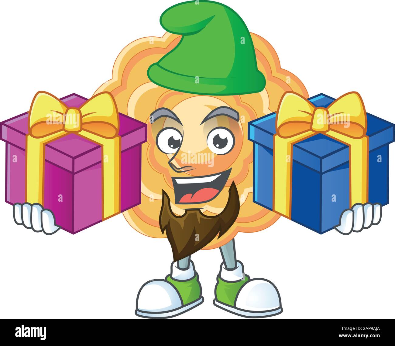 Cute chinese mooncake cartoon mascot style with Tongue out Stock Vector ...