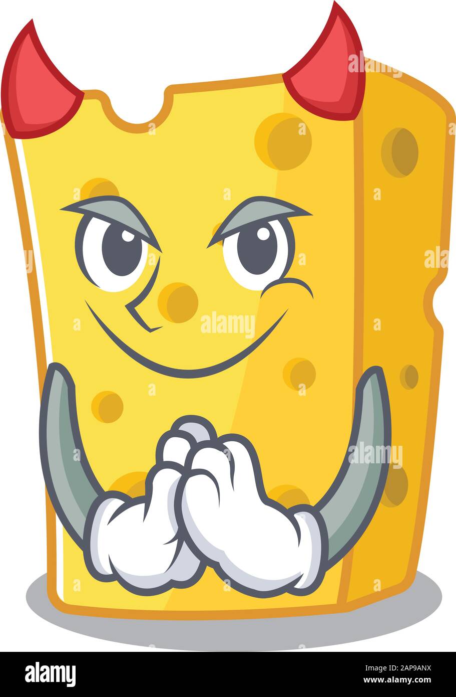 Devil emmental cheese Cartoon in character design Stock Vector Image ...