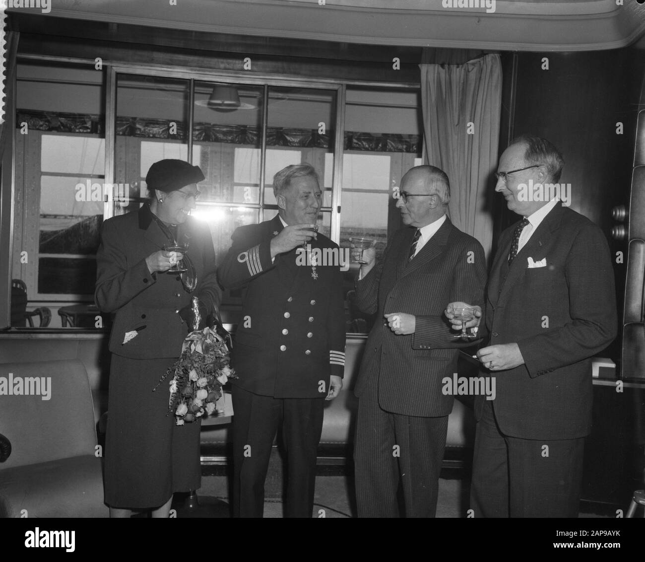 Farewell Commodore Fr. de Jonge as captain at the Royal Rotterdam Lloyd ...
