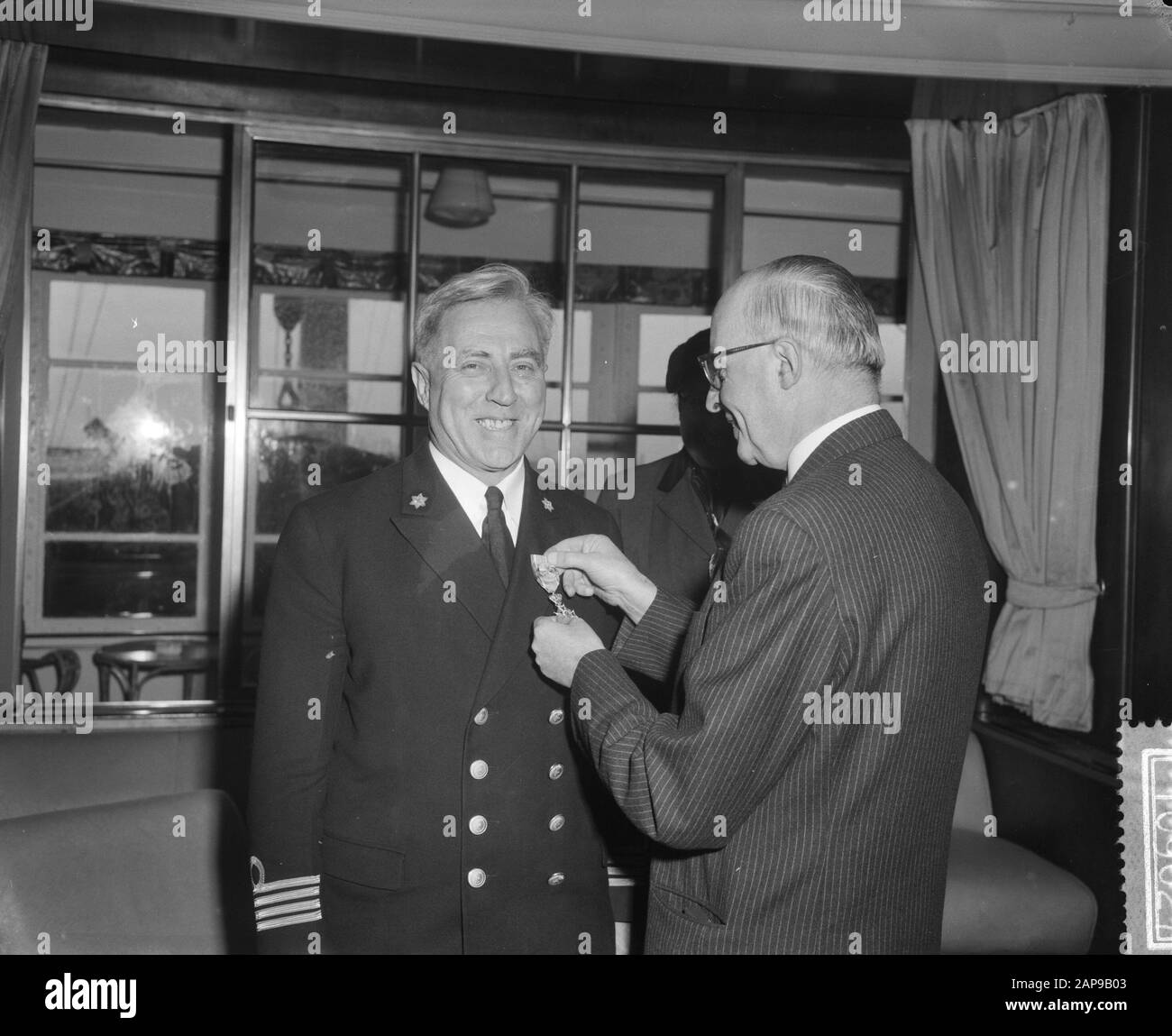 Farewell Commodore Fr. de Jonge as captain at the Royal Rotterdam Lloyd ...