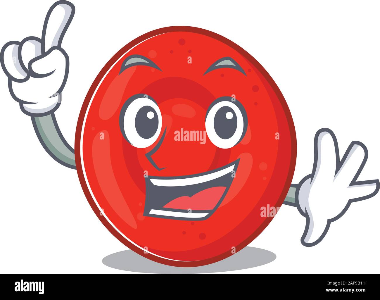 One Finger erythrocyte cell in mascot cartoon character style Stock ...
