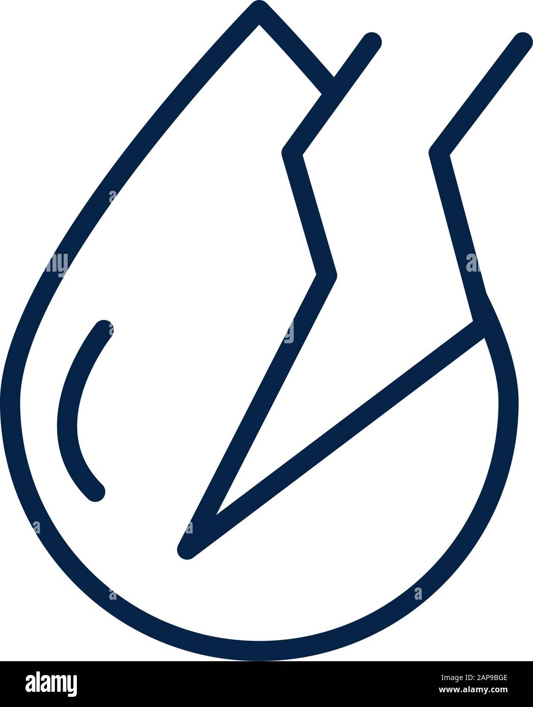 thunderbolt water energy ecology environment icon linear vector ...