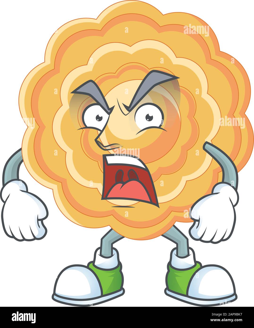 Chinese mooncake cartoon character design having angry face Stock ...