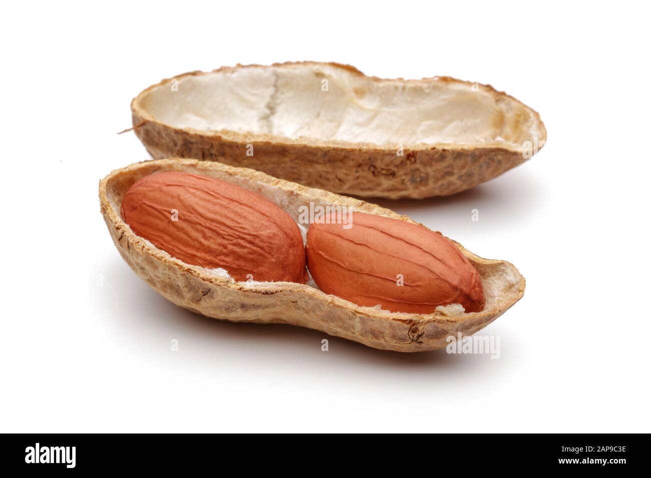 Group of peanuts isolated on white background Stock Photo - Alamy