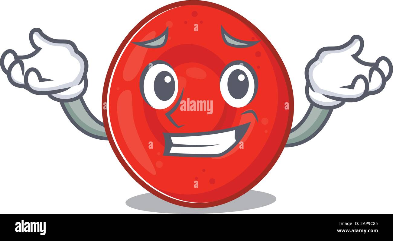Super Funny Grinning erythrocyte cell mascot cartoon style Stock Vector ...