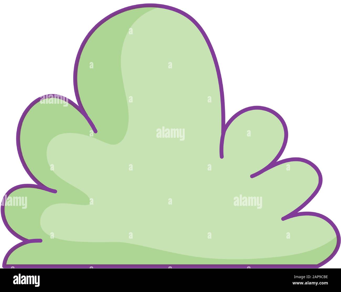 green bush foliage nature icon design vector illustration Stock Vector ...