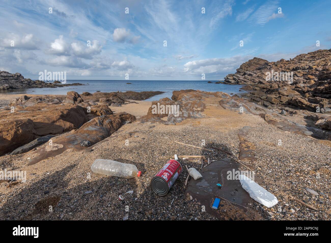 plastic pollution mixed with dried seaweed on paradisaical beaches in ...