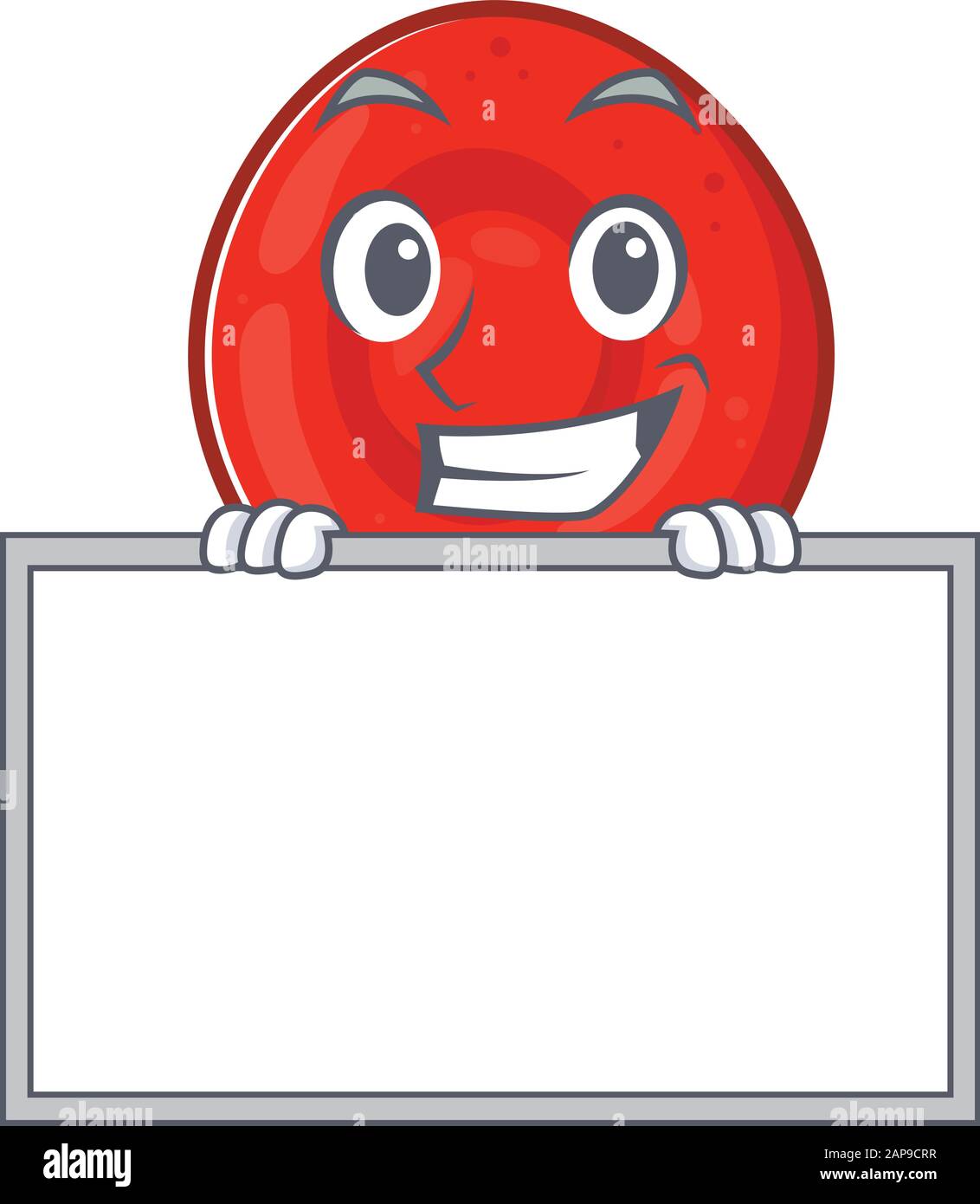 A cute picture of erythrocyte cell grinning with board Stock Vector ...