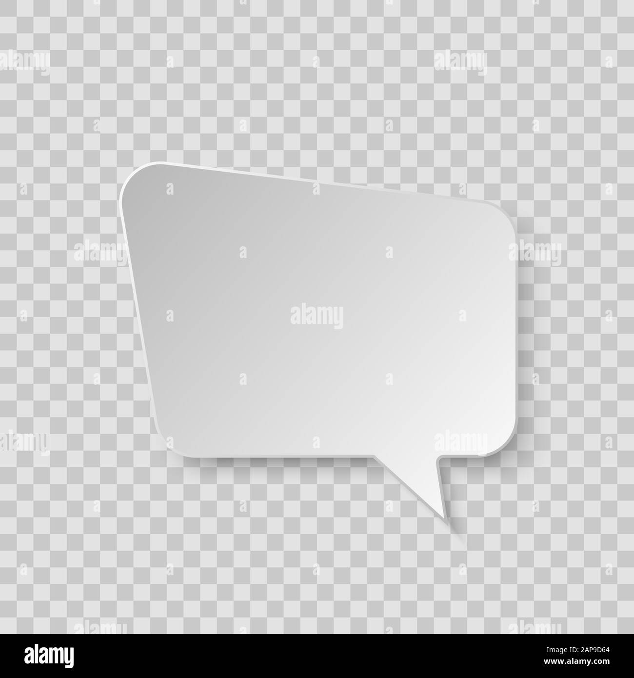 White blank retro speech bubble isolated on transparent background ...