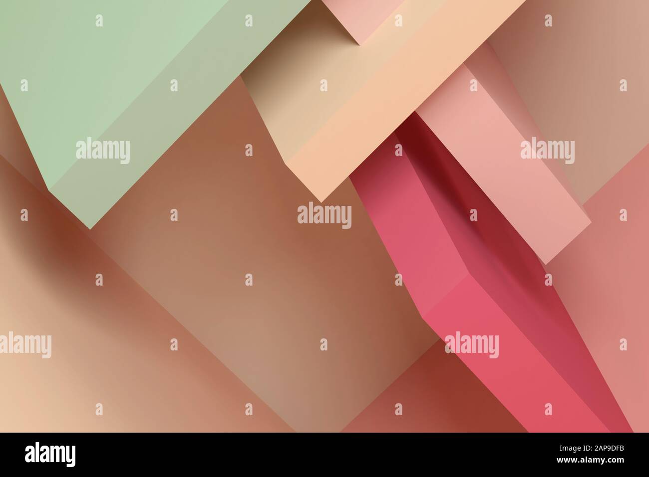 Abstract colorful cg background with geometric installation. 3d ...