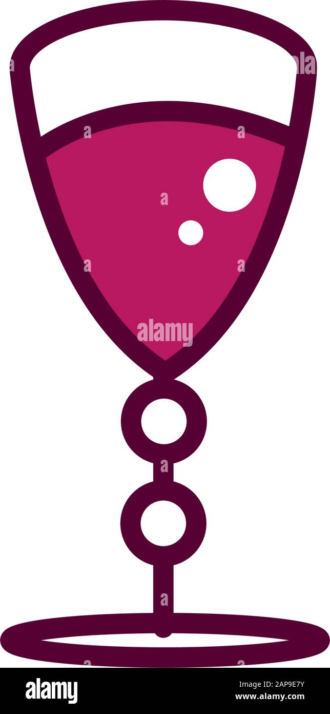 Wine Glass Celebration Drink Beverage Icon Vector Illustration Line And