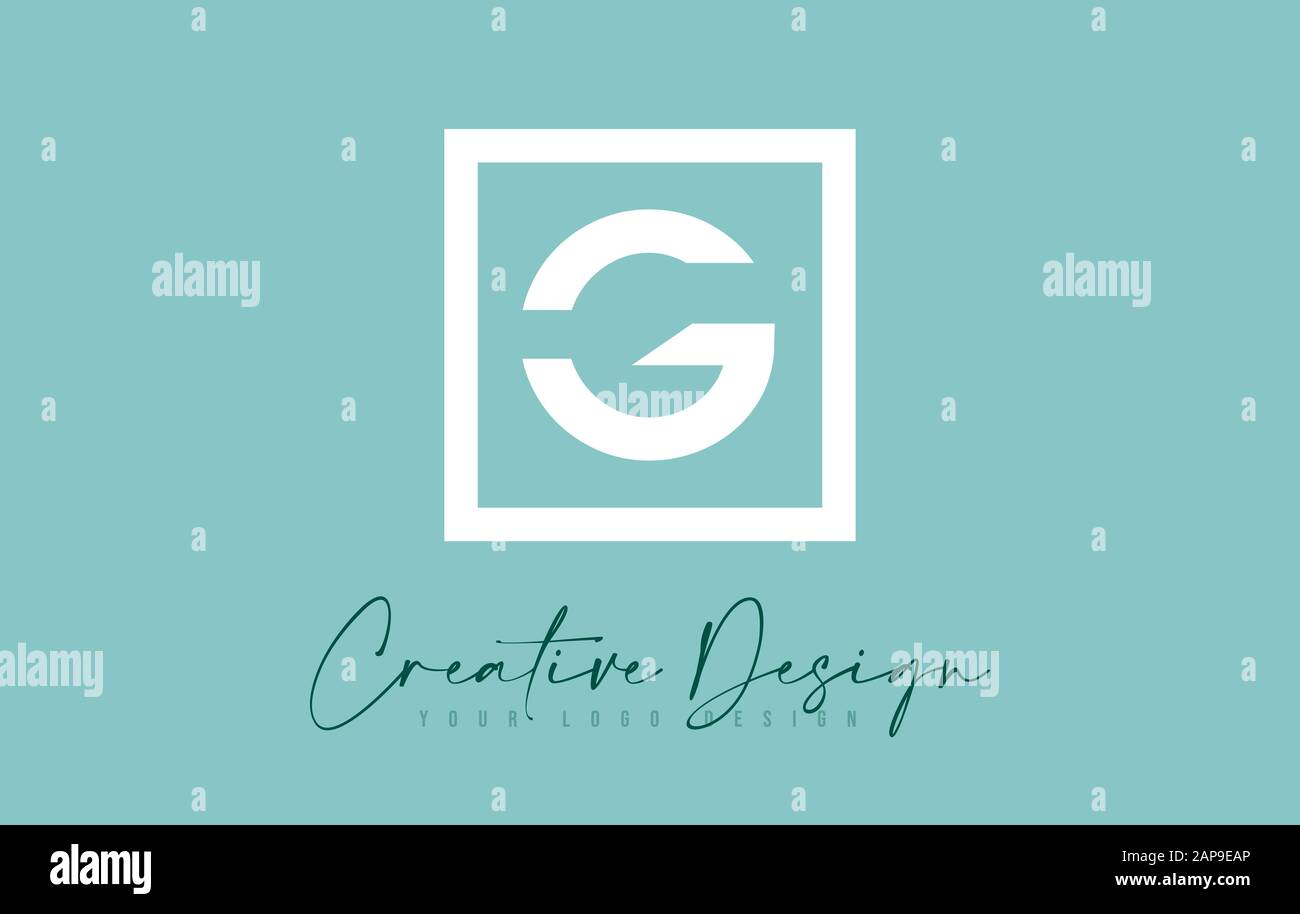 G Letter Icon Design With Creative Modern Look and Teal Background ...